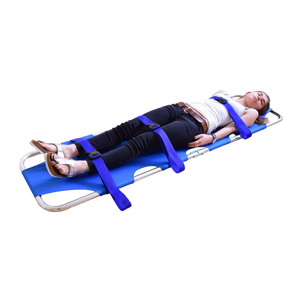 Brancard pliant avec sangles - Brancards de premiers secours ...