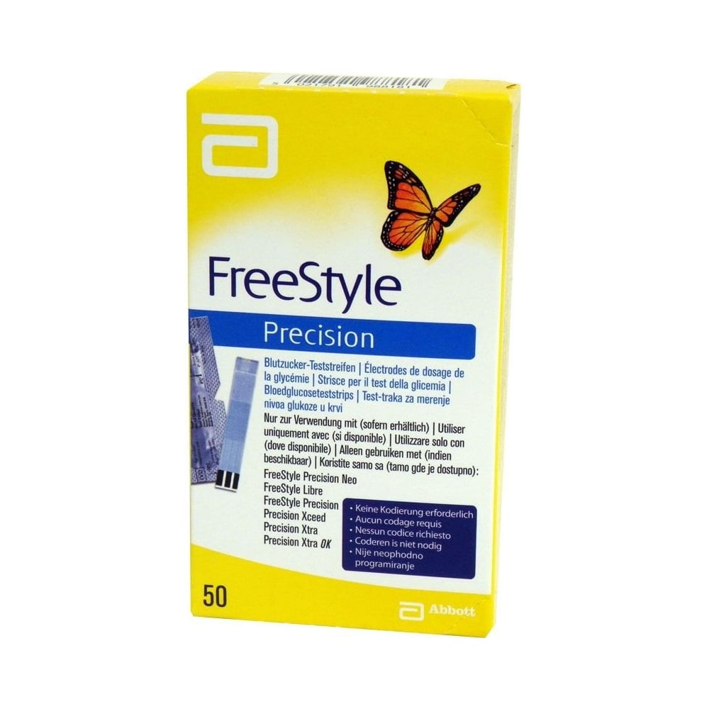 Tiras reactivas FreeStyle Precision 50 unidades - HerliMedical.com
