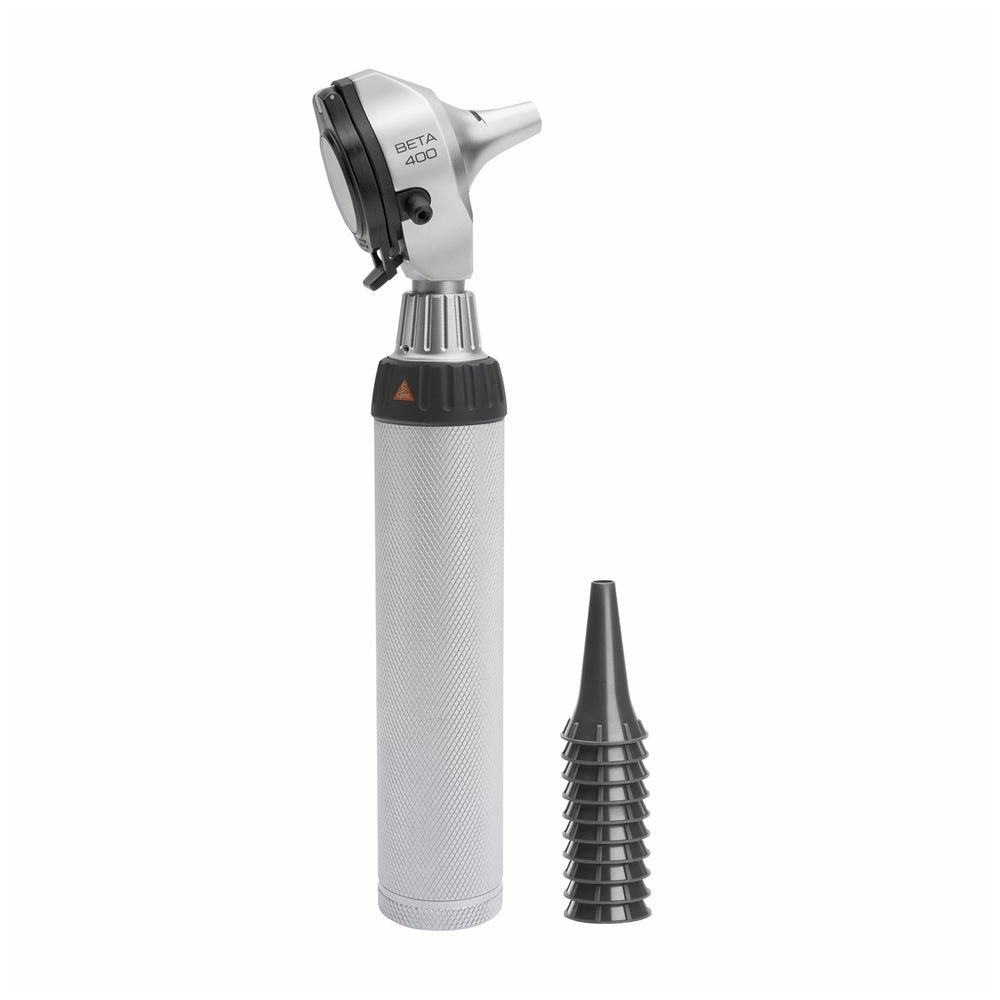 Heine Beta 400 FO Otoscope set LED - Battery handle + 10 ear tips ...