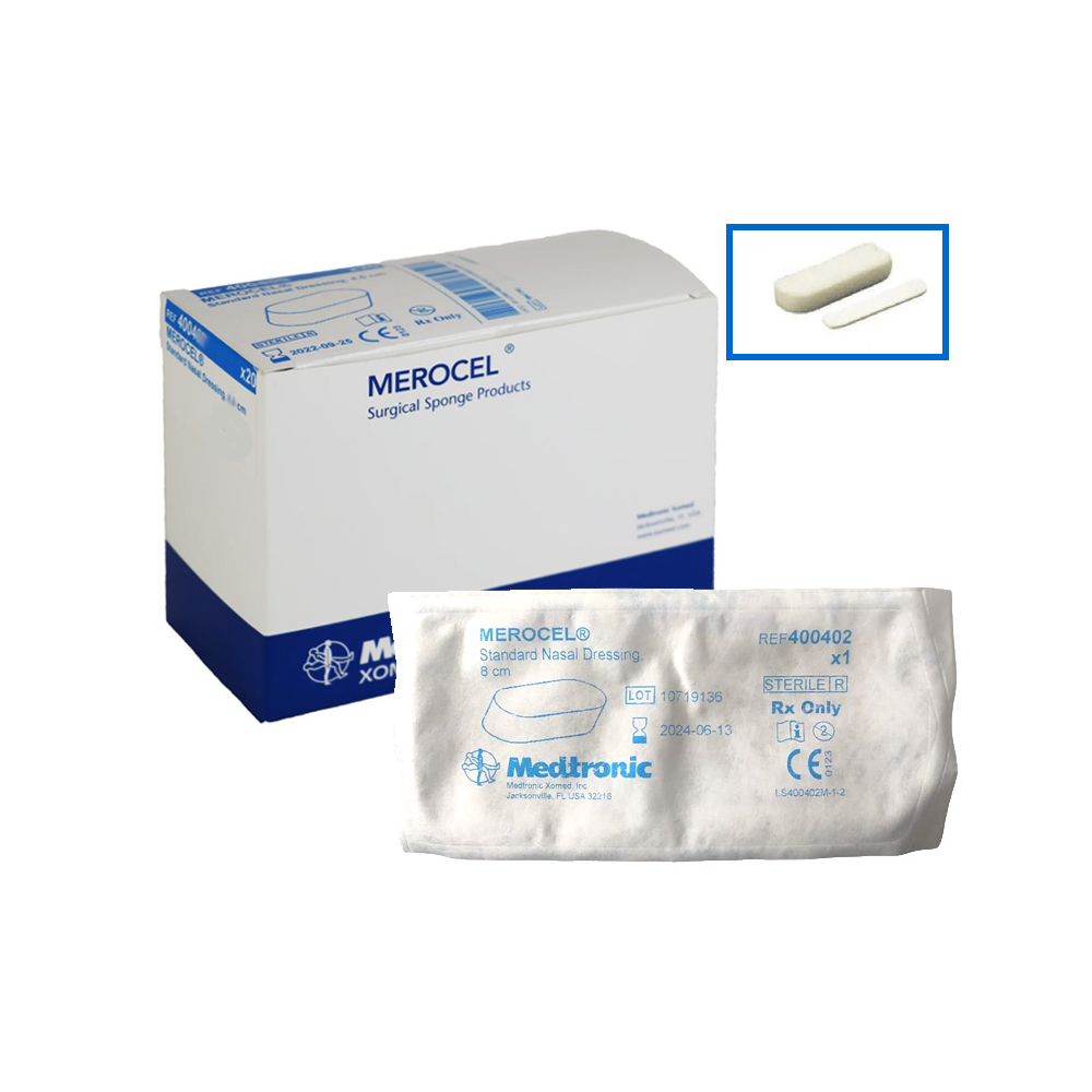 Nose tampon Merocel - 8x1.5cm without thread 400402 - HerliMedical.com