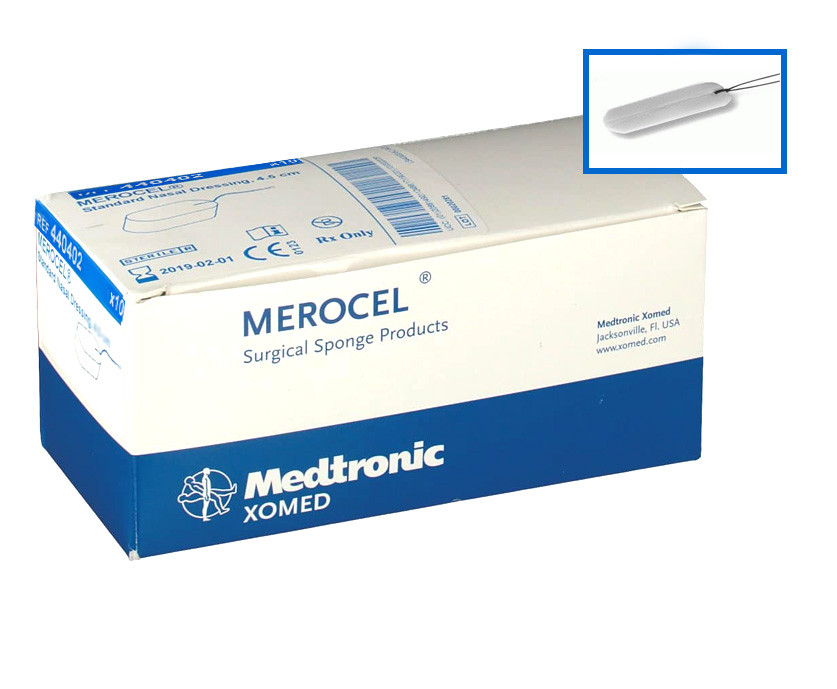 Nose tampon Merocel - 8cm with thread 440402 - HerliMedical.com