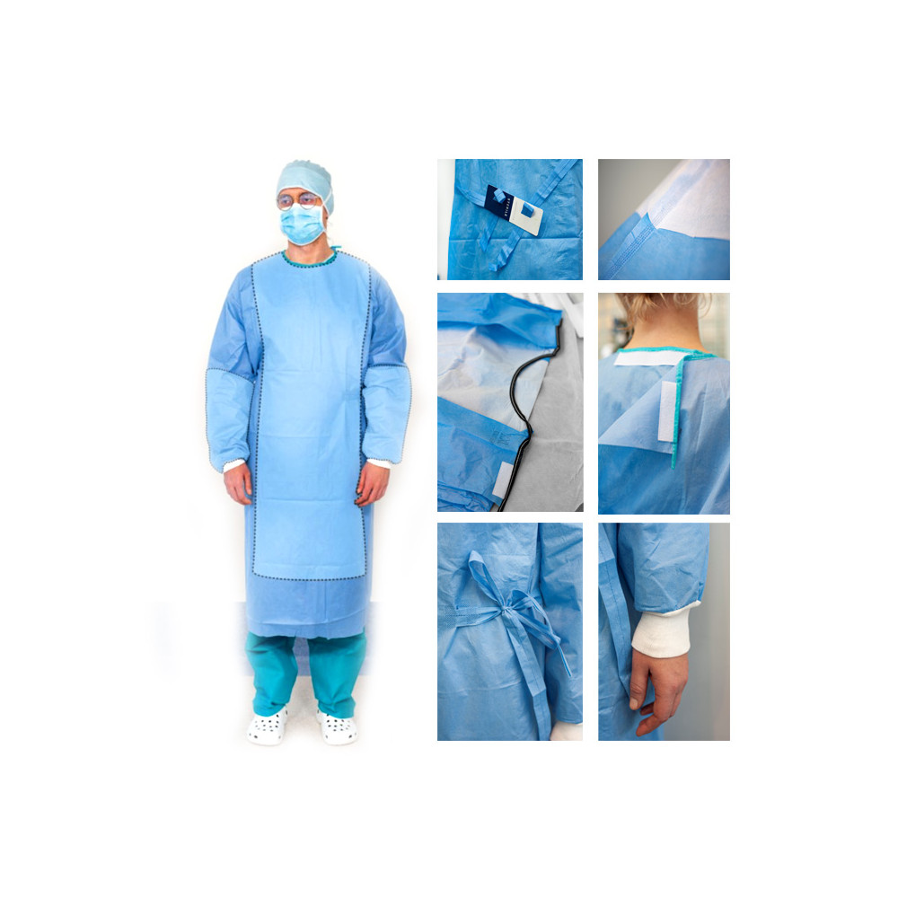 Surgical coat sterile reinforced with 2x towels - HerliMedical.com