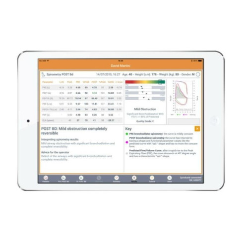 Spirobank II Smart Spirometer with tablet and PC connection ...